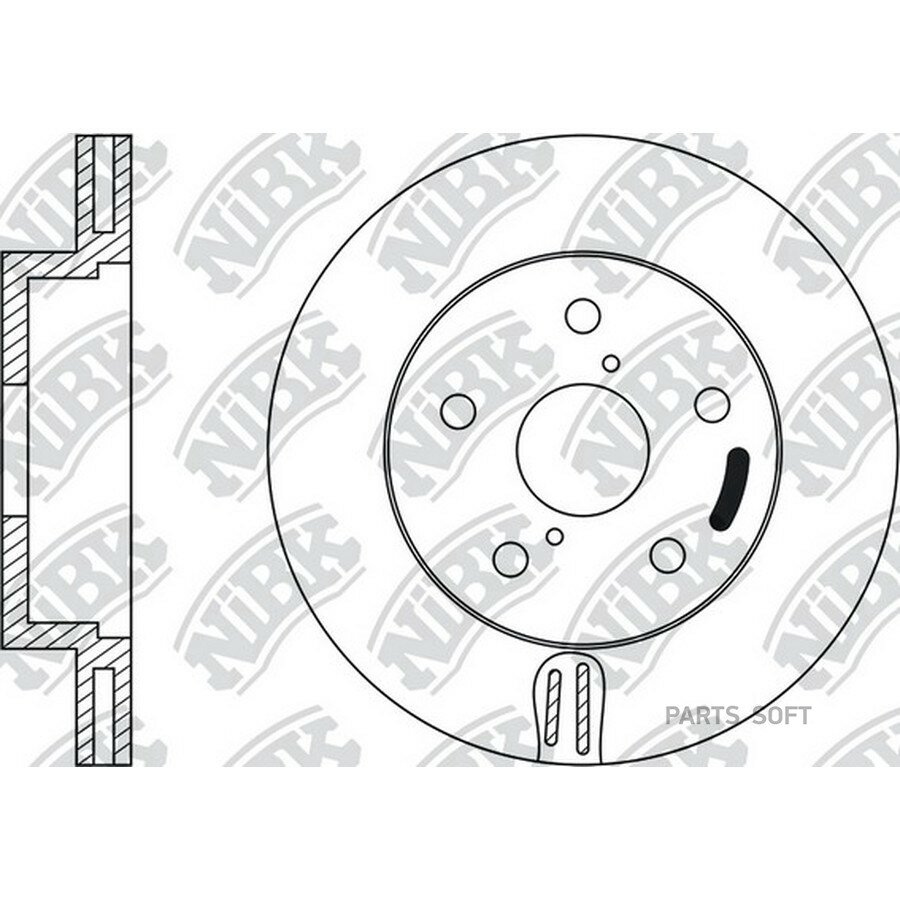 NIBK Диск тормозной SUBARU FORESTER 97-/IMPREZA 94-/LEGACY 03- передний RN1010 2шт