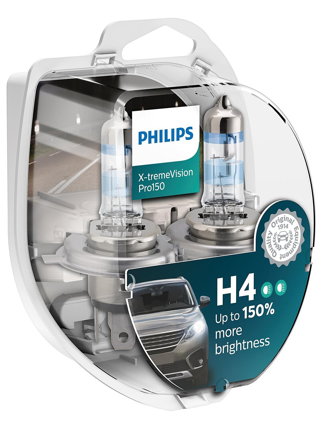 Лампа Philips X-tremeVision Pro150 H4 12V 2 шт. 12342XVPS2