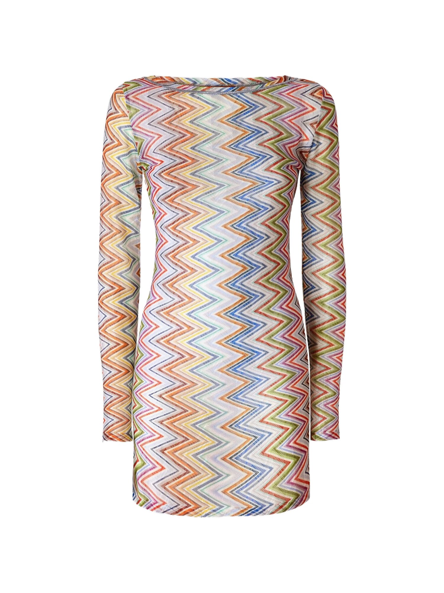 Платье Missoni Long-sleeve T-shirt dress in zig-zag printed fabric