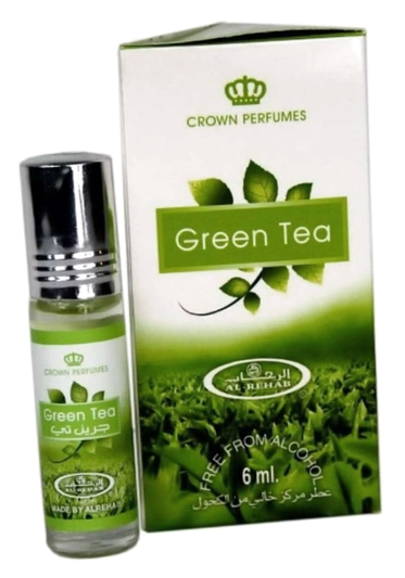 Al Rehab Green Tea роллер масляные духи унисекс 6 мл - Зелёный Чай Аль Рехаб