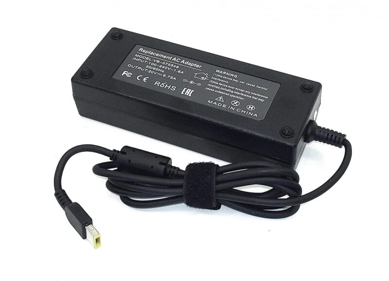 Блок питания (сетевой адаптер) для ноутбуков Lenovo 20V 6.75A 135W rectangle OEM