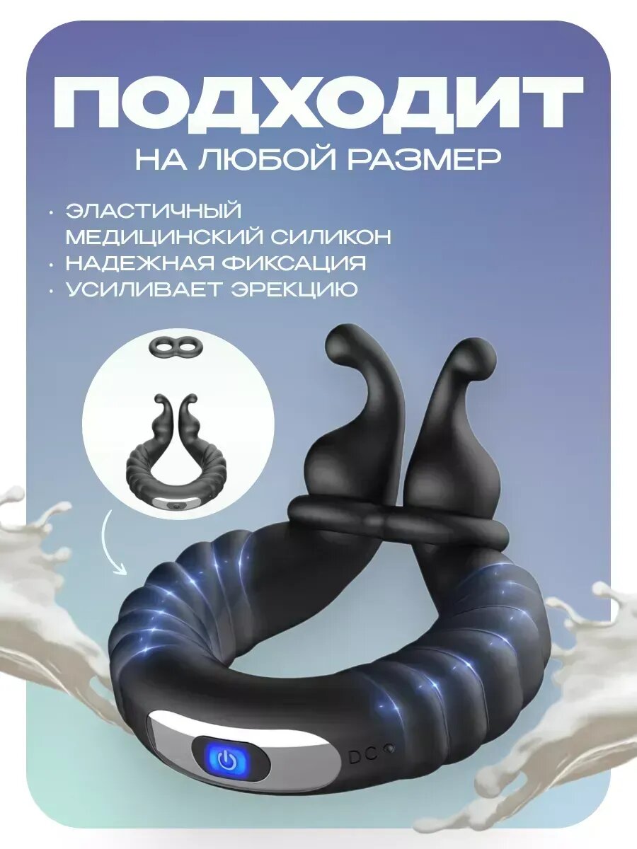 Эрекционное кольцо на член с вибрацией 18+