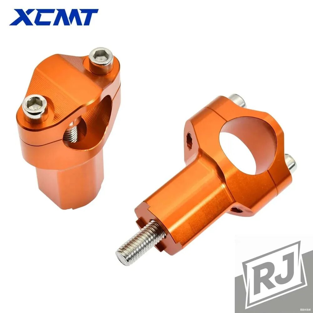 Крепления руля 28мм (кронштейны) на GR7, GR8, ZM, Hengjian, KAMAX, JHL, HUSQVARNA, KTM GAS GAS и др. (высокие) (оранжевый)