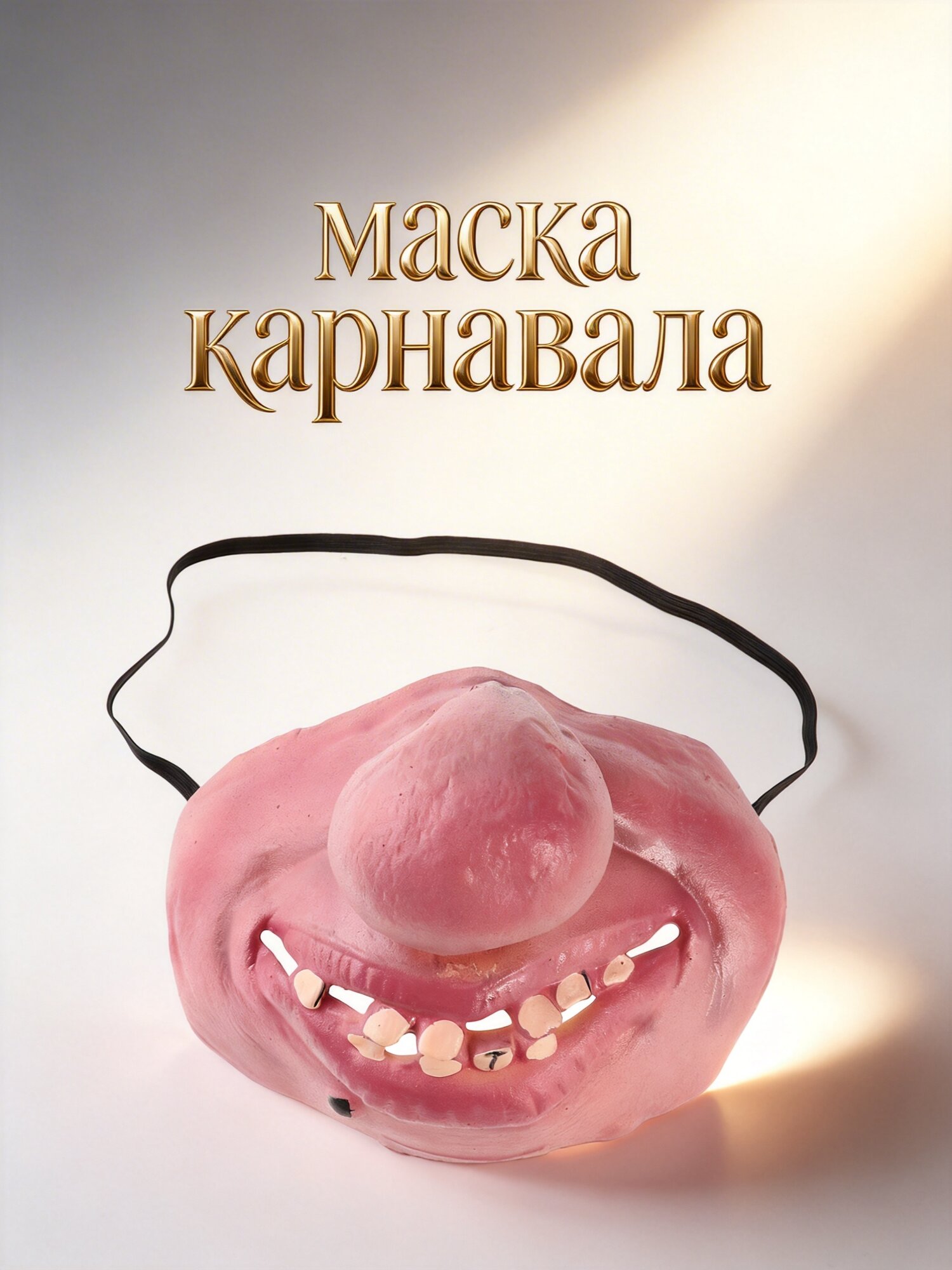 Смешная Резиновая Маска Полулица Ужасная Страшная Маска Для Костюма На Хэллоуин Вечеринку 10.00X15.00X1.00Cm