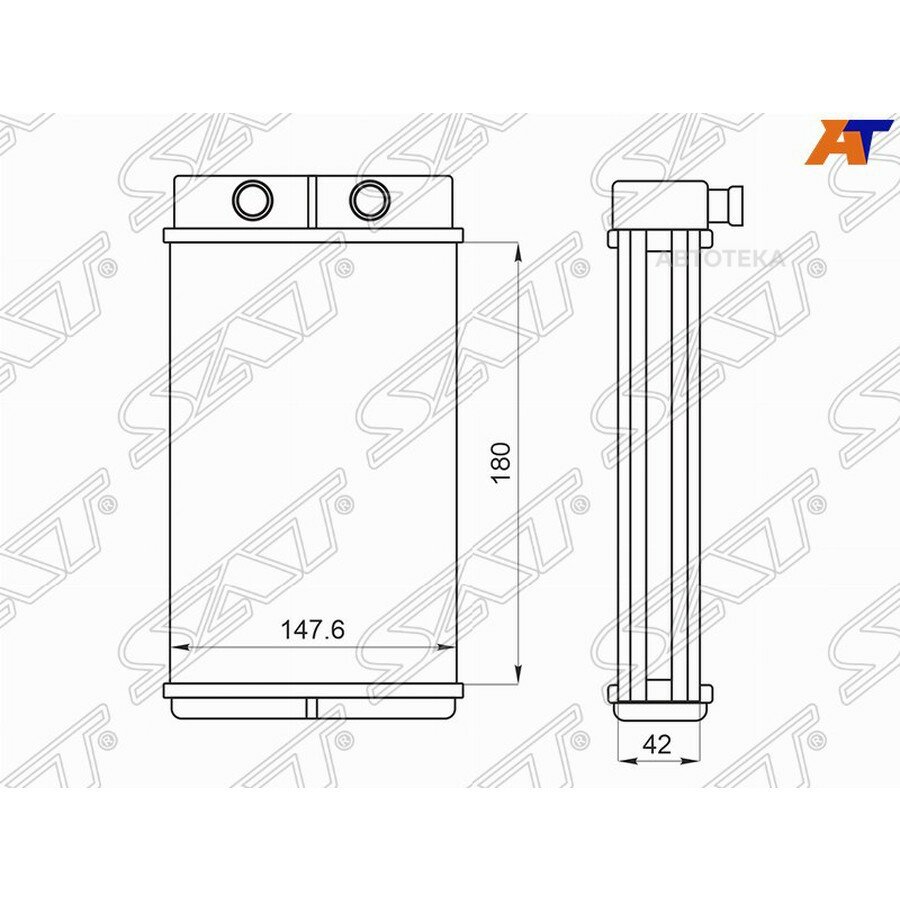 Радиатор отопителя салона KIA SPECTRA/SEPHIA/SHUMA 96- SAT STKA40395A0