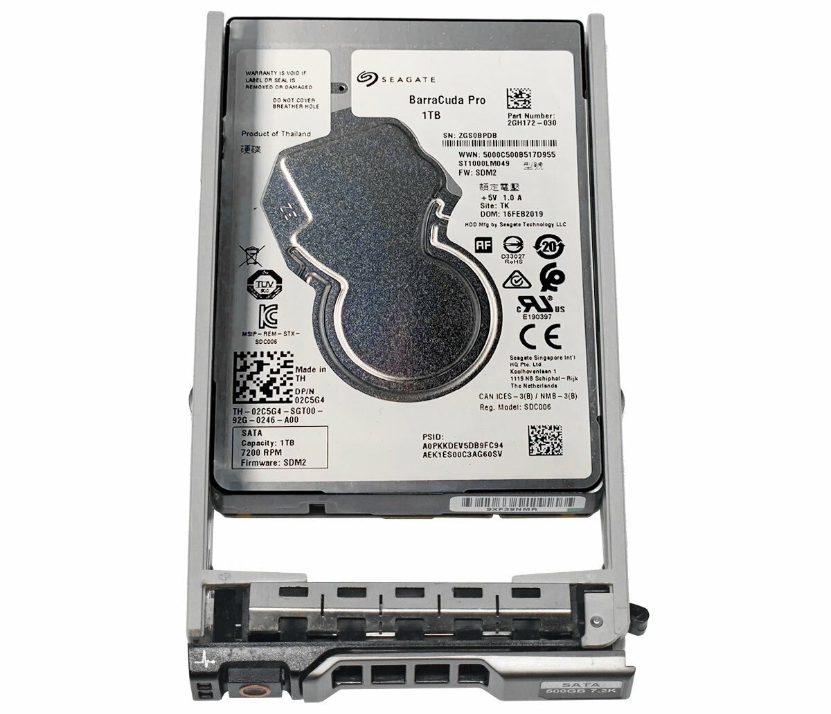 Жесткий диск Dell 1Tb 7200 SATAIII 2.5" HDD 2C5G4