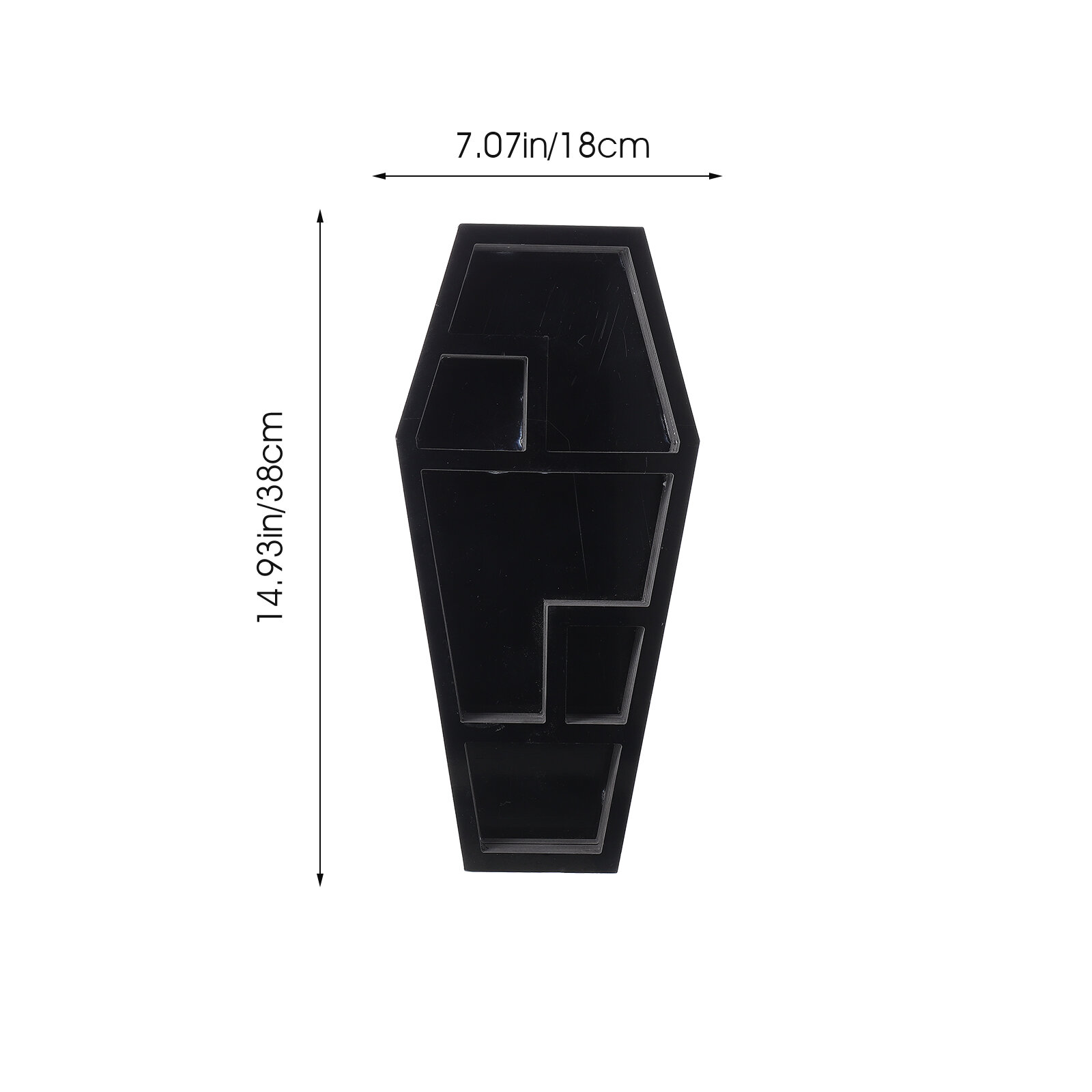Вешалка В Forme Гроба Для Хэллоуина Ужаса Декоративная Полка 38.00X18.00X4.70Cm