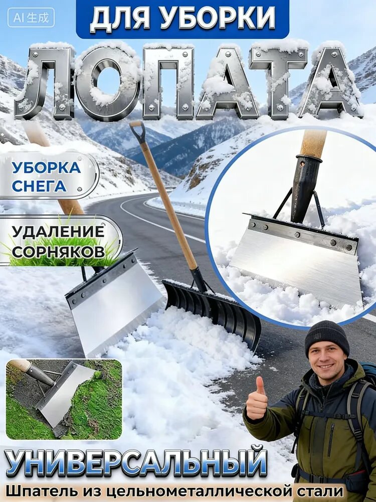 VOEVOESG Скребок-ледоруб универсальная, посадочная 23 см