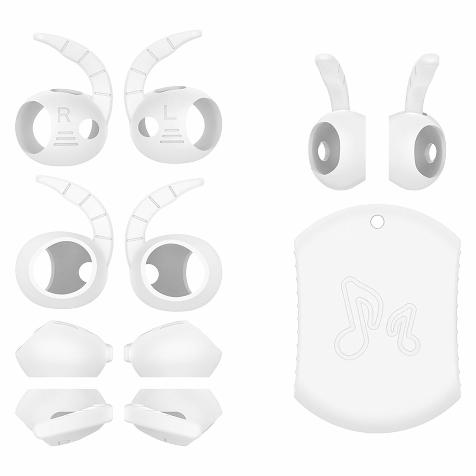 Силиконовые амбушюры для Samsung Galaxy Buds 4 Pro (2026), 3 пары, белые
