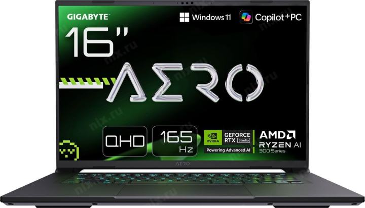 4WHN3KZC64DD Ноутбук Gigabyte Aero X16 Ryzen AI 9 465 32Gb SSD1Tb NVIDIA GeForce RTX 5070 8Gb 16" IPS QHD+ (2560x1600)