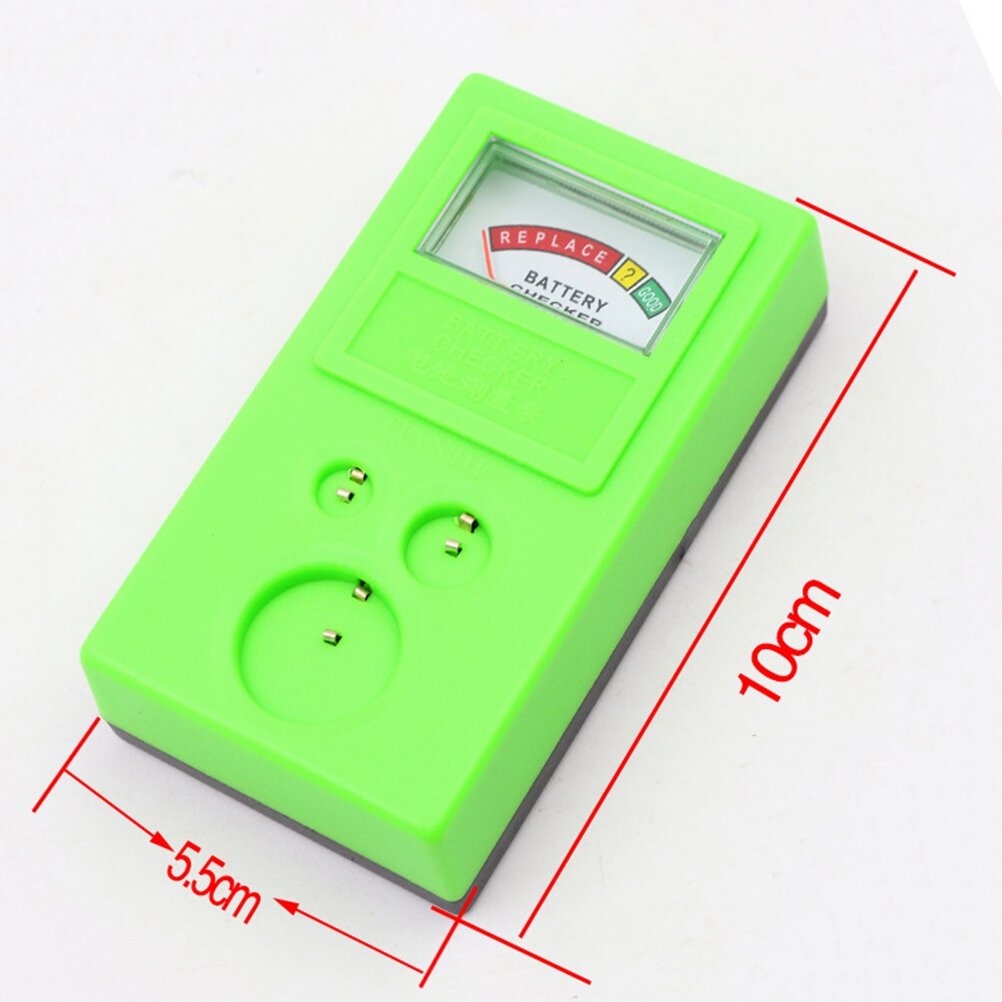 Тестер Батареек YD036 Для Кнопочных Батареек 1 55V 3V Легкий И Компактный Светло-Зеленый