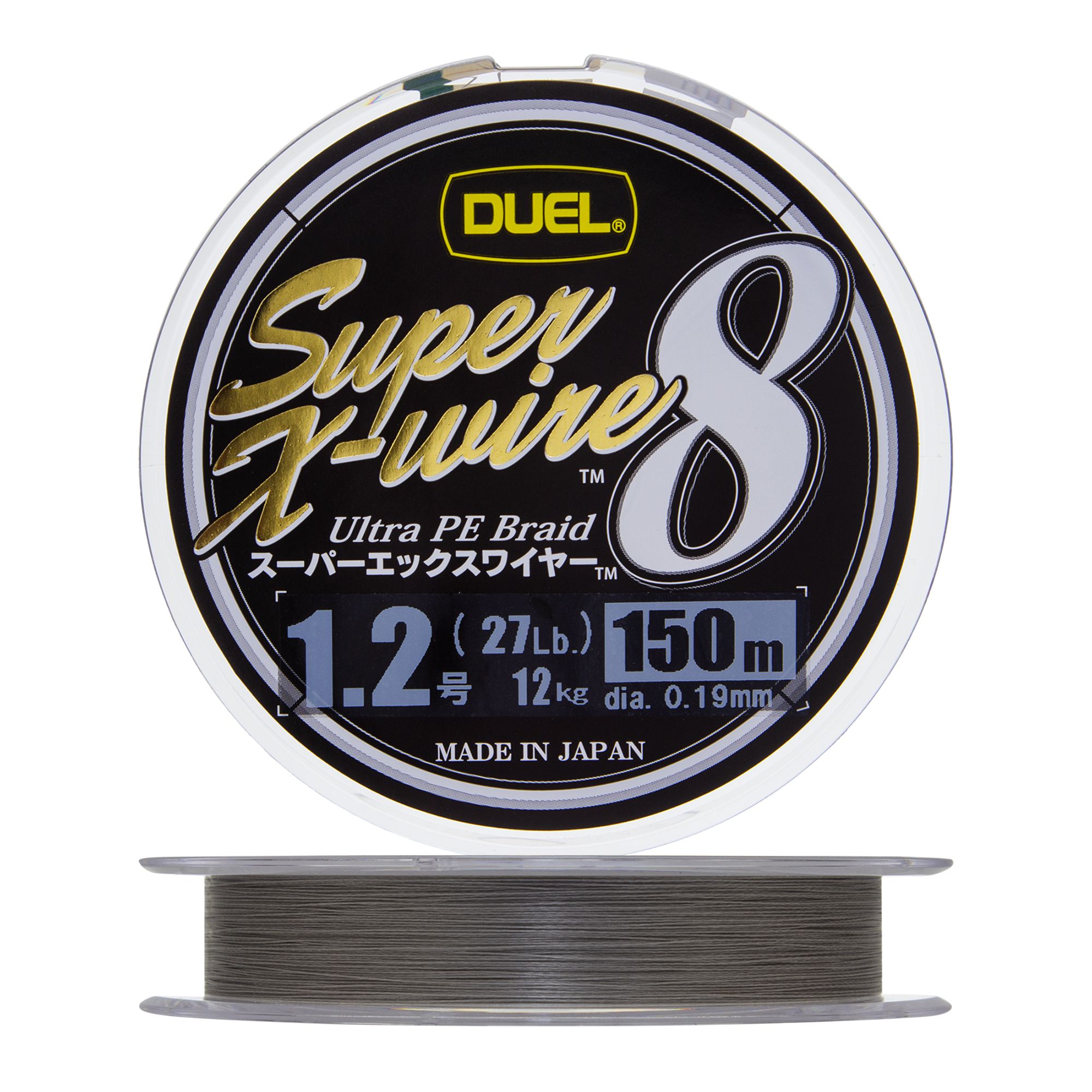 Шнур плетеный Duel PE Super X-Wire 8 #1,2 0,19мм, серебристый