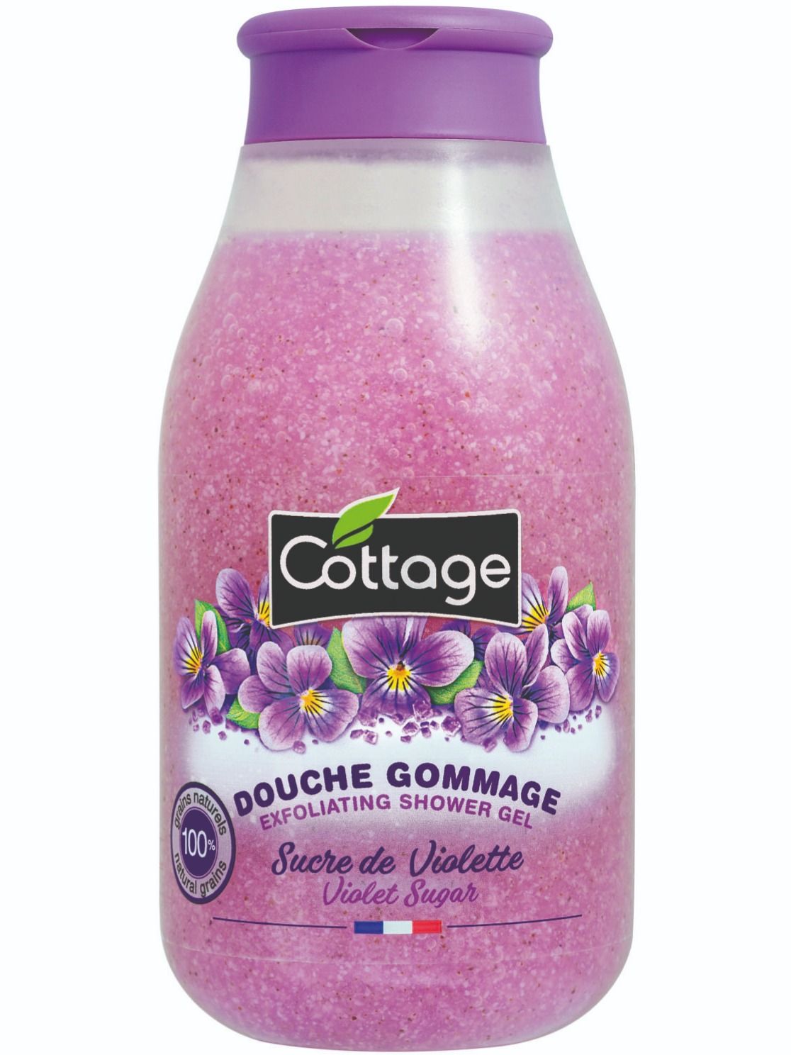 Cottage Гель для душа отшелушивающий фиалка Exfoliating Shower Gel Violet Sugar 270 мл