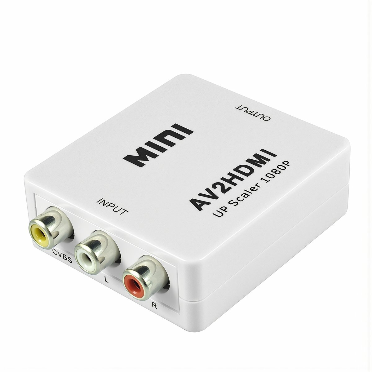 Компактный преобразователь AV to HDMI 1080P для подключения старой домашней видеотехники к современным дисплеям со входом HDMI универсальный адаптер, Белый