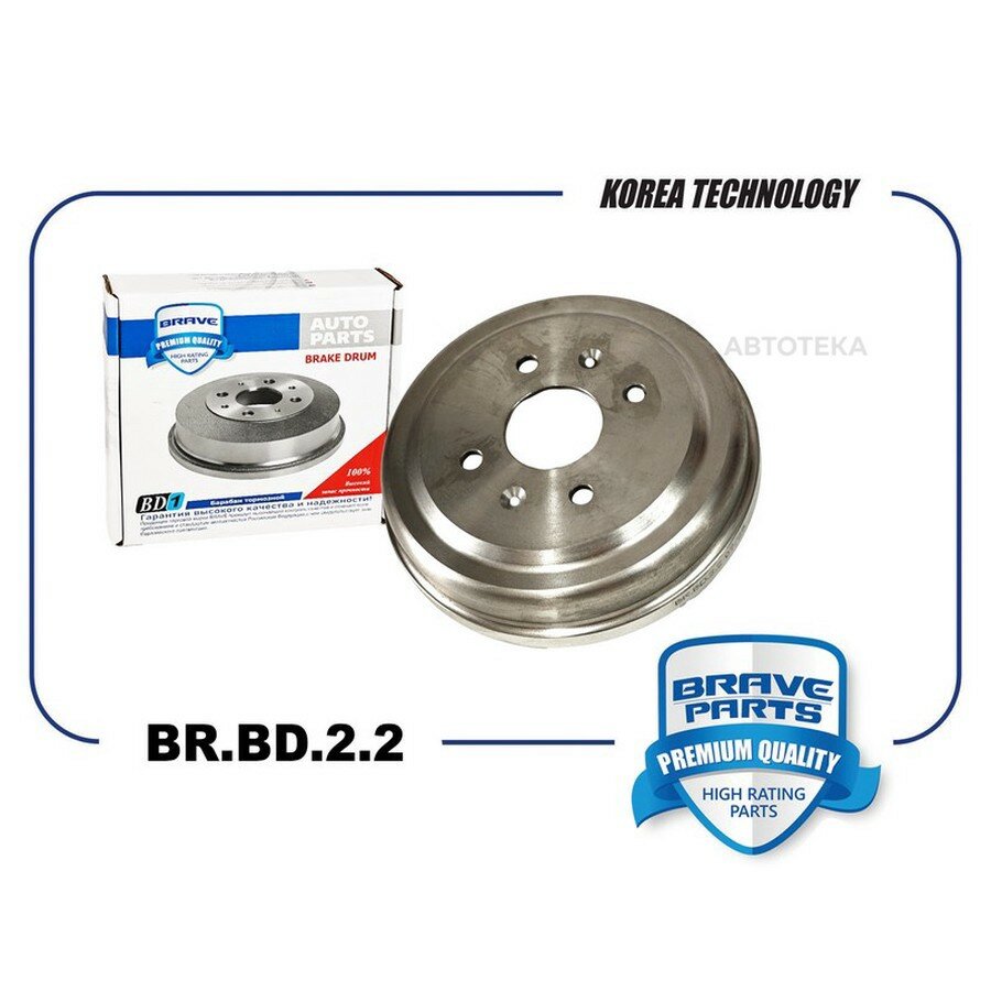 Барабан тормозной CHEVROLET AVEO 08- BRAVE BRBD22