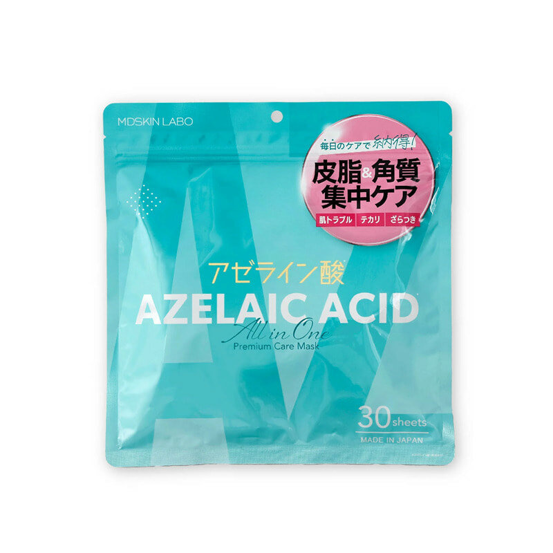 MDSKIN LABO Labo Azelaic Acid Premium Care Тканевая маска с азелаиновой кислотой и антиоксидантным комплексом, интенсивный уход за проблемной кожей, 32 шт.