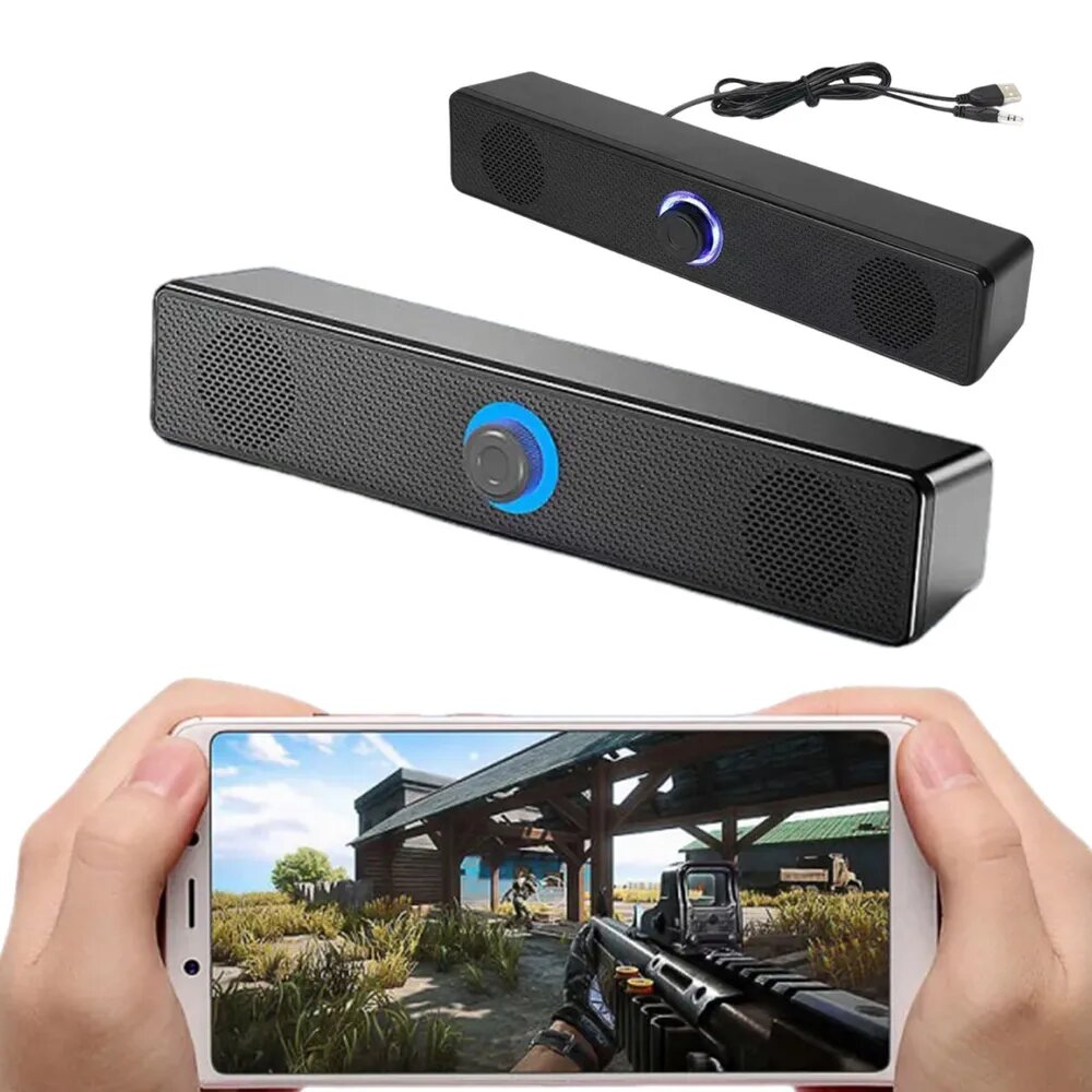 Проводной звукбар BT5.0 для ПК с двумя динамиками и 3D-звуком