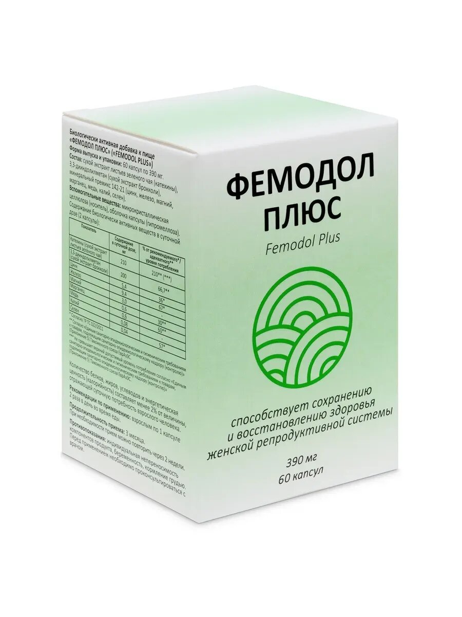 Фемодол Плюс капсулы 390мг 60шт -1 уп.