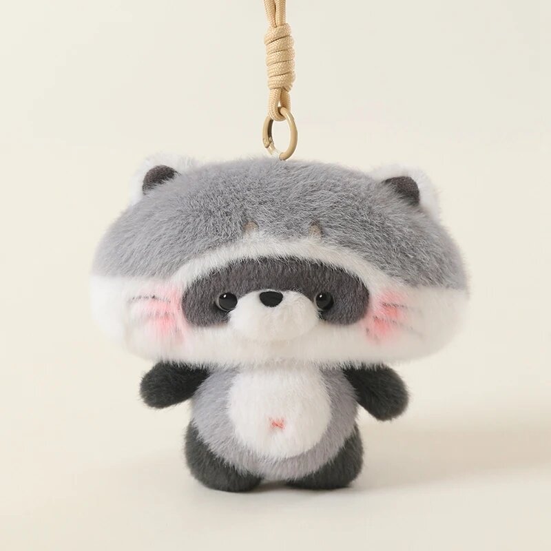 Kawaii мягкие плюшевые животные biscuit puppy Серый, Raccoon