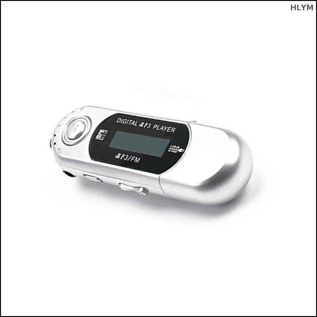 Мини-MP3-плеер USB2.0, серебристый, без карты памяти, Там есть экран