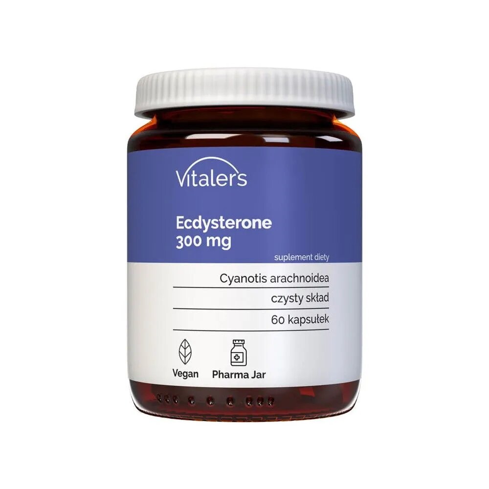 Экдистерон, повышает выносливость и силу, Vitalers, Ecdysterone, 300 мг, 60 капсул
