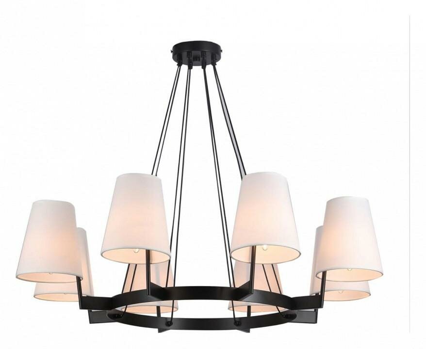 Люстра Omnilux Camlez OML-68613-08 цвет плафона подвески Белый, цвет арматуры Черный