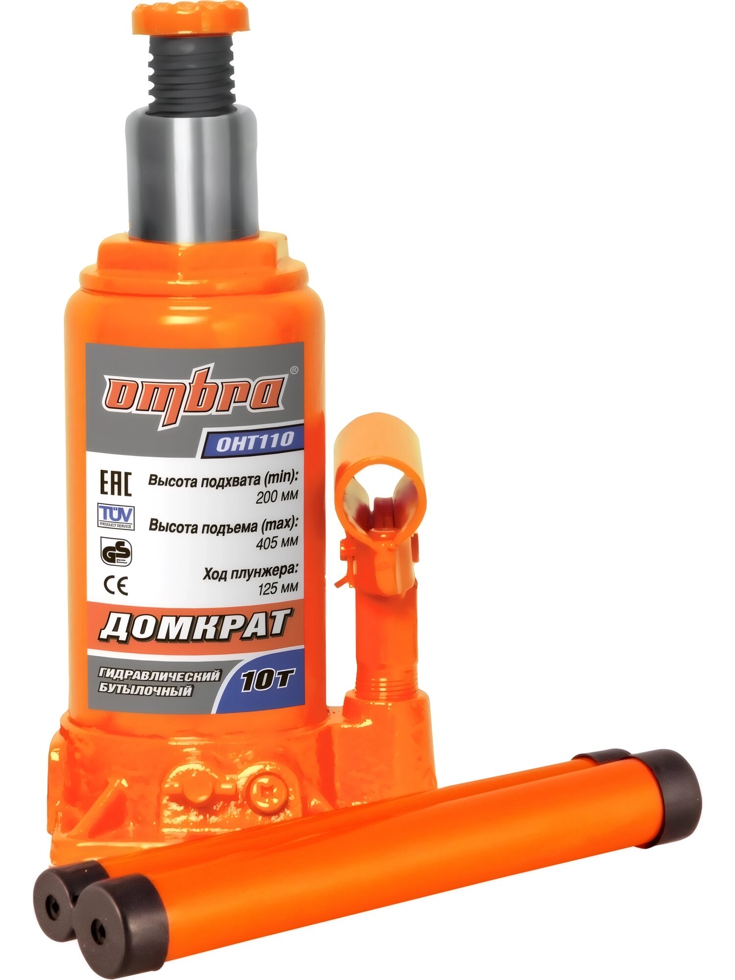 Домкрат гидравлический профессиональный 10 т, 200-405 мм Ombra OHT110