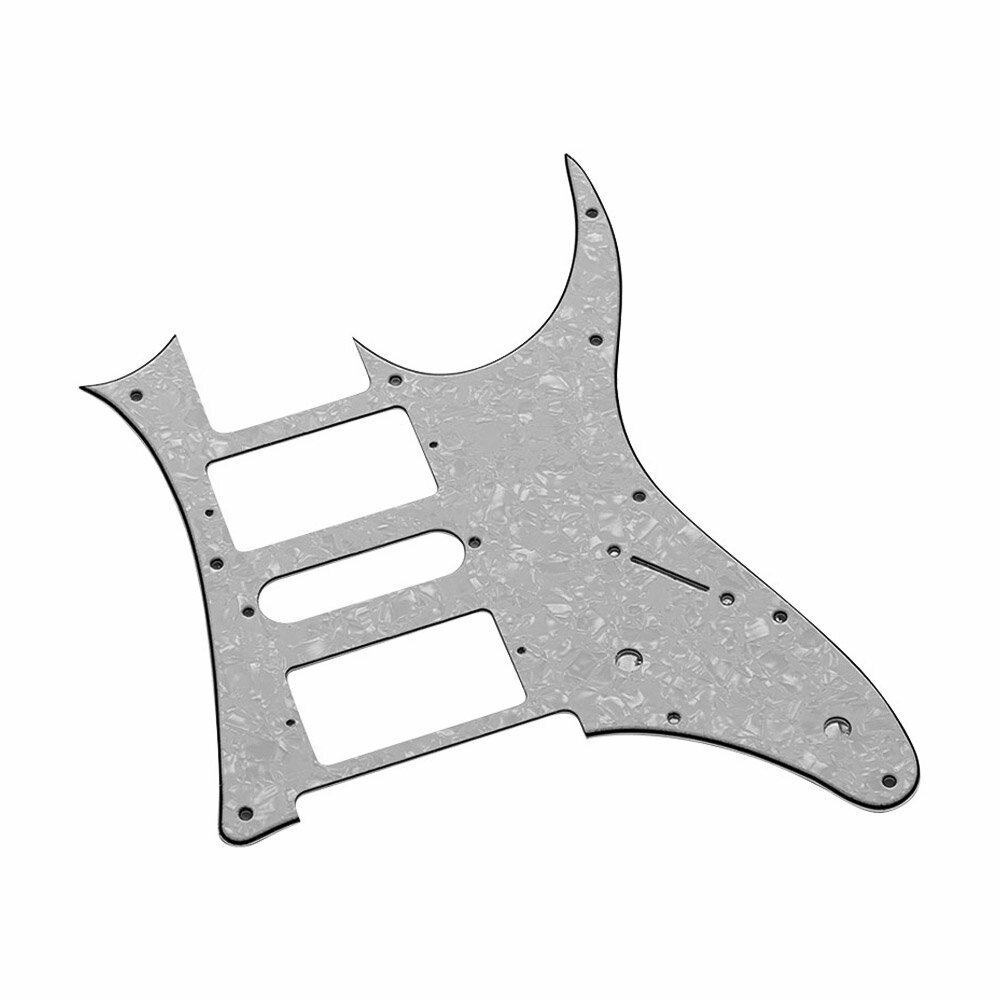 Pickguard для электрогитары HSH g250 замена PVC White Pearl 3 Ply с защитной пленкой 3 отверстия для звукоснимателей humbucker-single-humbucker толщина 0.2cm вес 72g упаковка 28*22*0.3cm 1шт