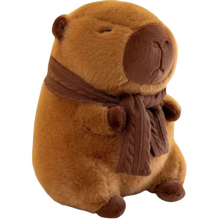 Плюшевая игрушка унисекс TIANYUXIAOZHEN Капибара "Гамбургер", Sitting Posture[Scarf Style], 90cm EU