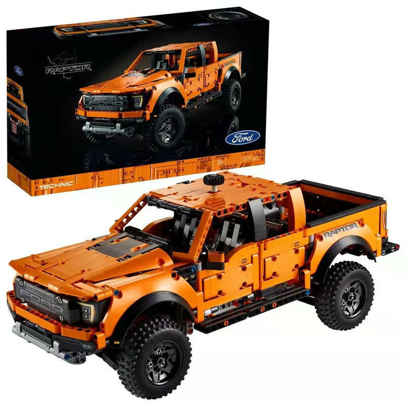 Совместим с LEGO Ford Raptor F-150 внедорожный пикап, обучающая сборка, модель строительного блока, игрушка