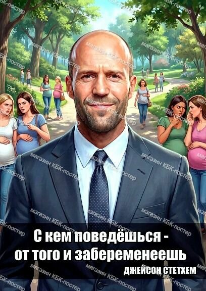Цитаты Джейсона Стетхема/ Jason Statham . 42х59 см. Плакат А2_004.