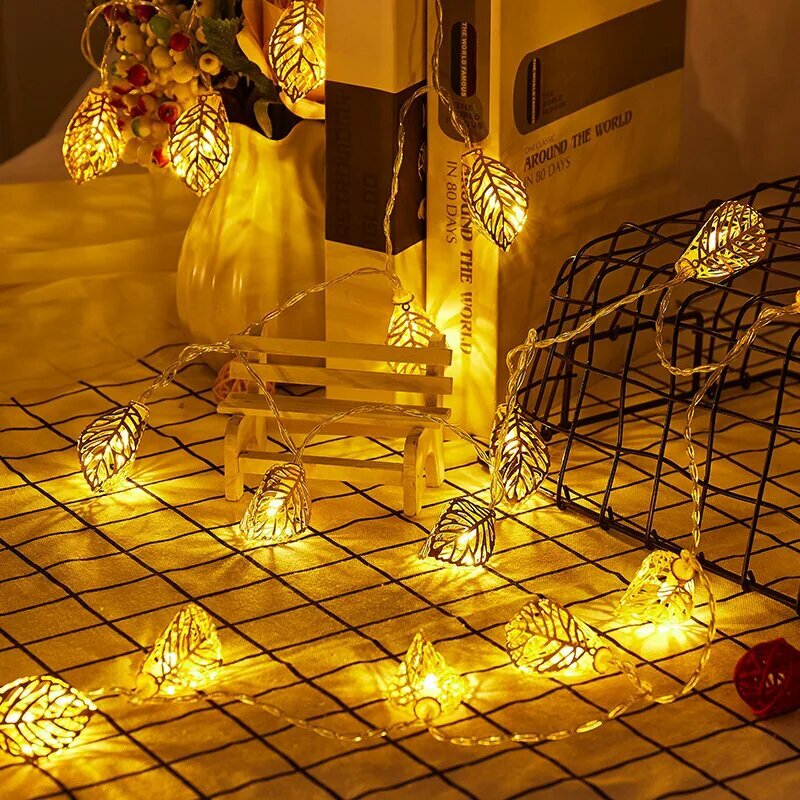Гирлянда из листьев, цвет B-3M, 20 LED