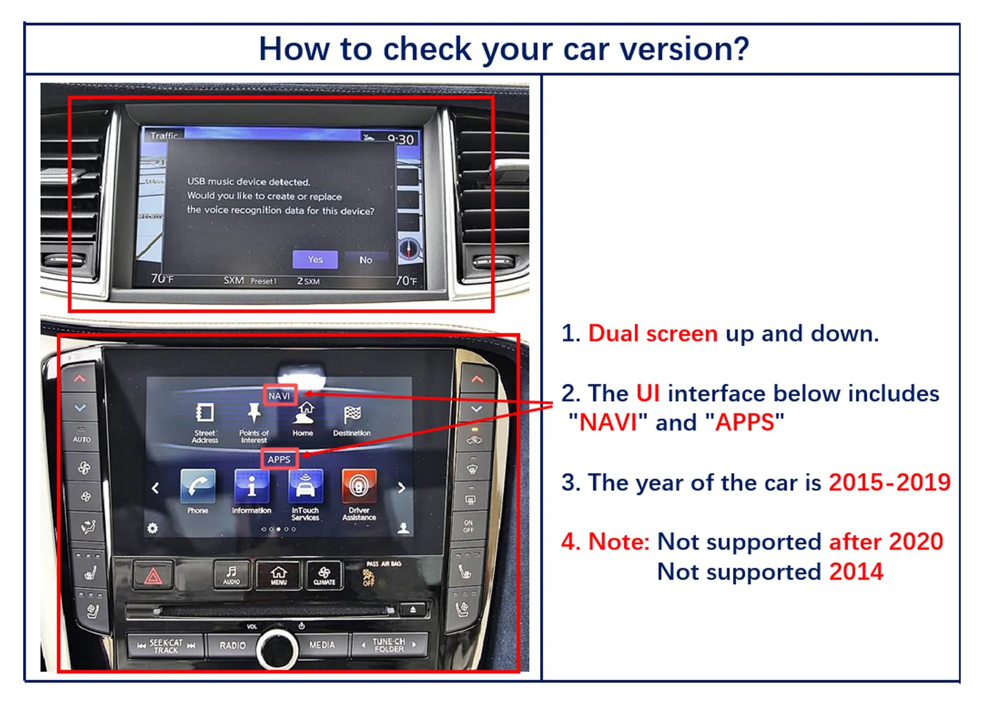 Беспроводная камера CarPlay для Infiniti Q50 Q60 Q50L QX50 2015-2019, поддержка Android Auto DSP Airplay, камера MirrorLink N.