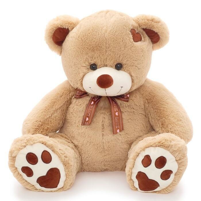 Мягкая игрушка Медведь Тони кофейный, 90 см