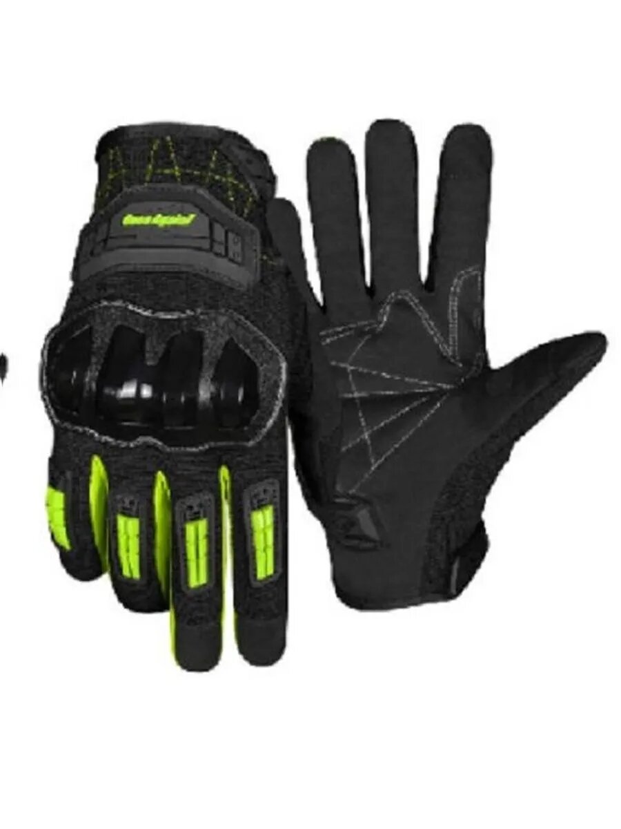 Мотоперчатки текст Ones Again Peak 1.0, fluo green L