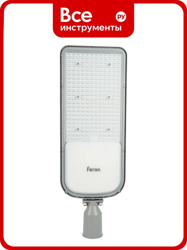 Светодиодный уличный консольный светильник FERON SP3050 200W 5000K 230V, серый, 48170