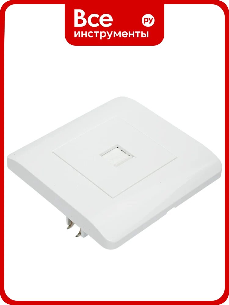 Розетка телефонная 1-м CHINT NEW3-E RJ11 белый 431539