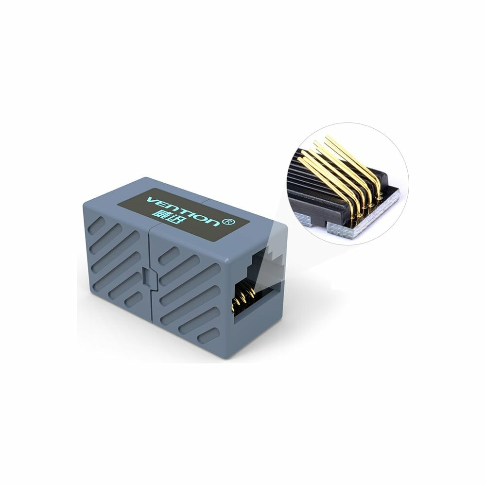 Адаптер-соединитель Vention RJ45 F / RJ45 F 8p8c кат.6 VAM650 — фото 1