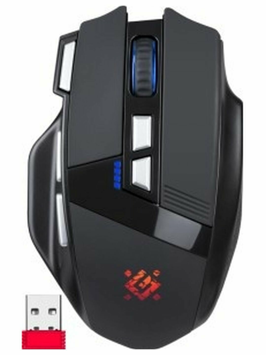 Мышь игровая DEFENDER Knight GM-885, беспроводная, 3200 dpi, 400 мАч, черный