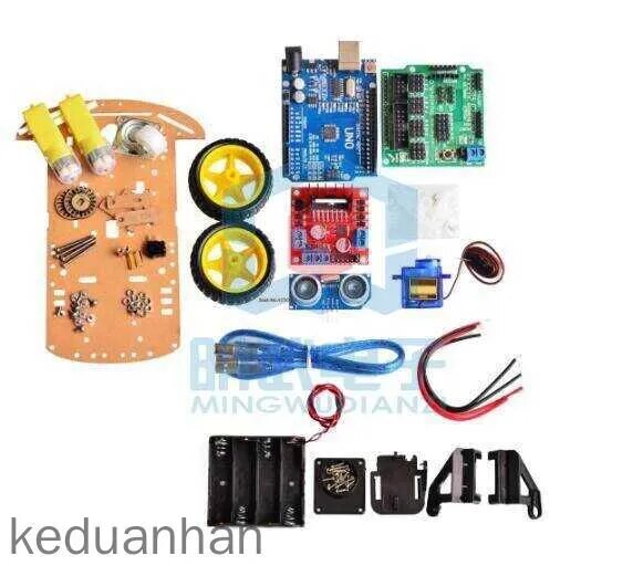 Smart Car Kit for Uno/4/2WD Development Board/Car with Tracking Function/DIY Kit/Car Chassis Тип варианта: 2-колесныйкомплект