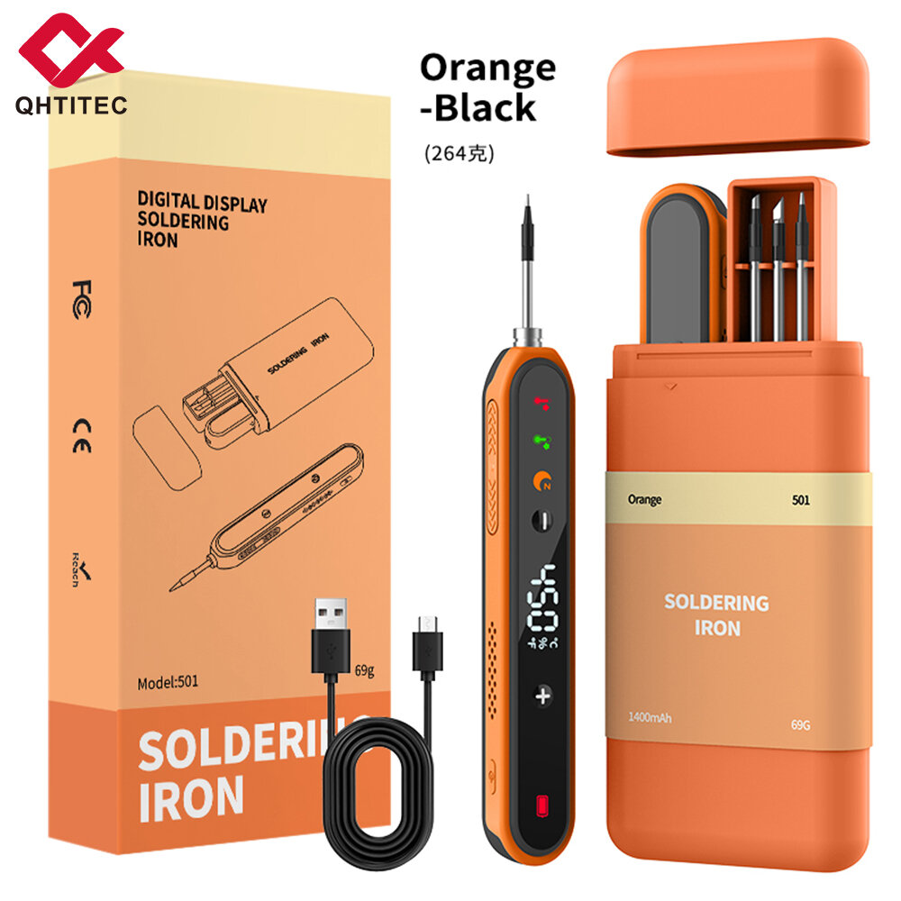 Беспроводной мини паяльник JCD USB 5В 15Вт встроенный аккумулятор, три режима температуры, портативный инструмент для ремонта электроники DIY