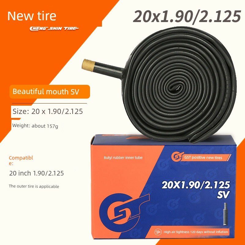 CST Zhenxin 20x1.90/2.125 дюймовая велосипедная камера с американским клапаном, бутиловой резиной, подходит для