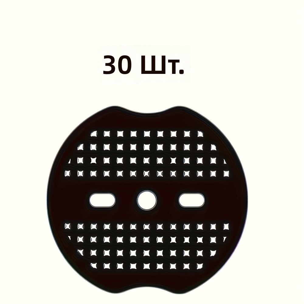 Садовые колья пластиковые усиленные, черные с белыми отверстиями, 30 шт, для фиксации ландшафтной ткани, против сорняков, палаток, искусственного газона и укрытия грунта