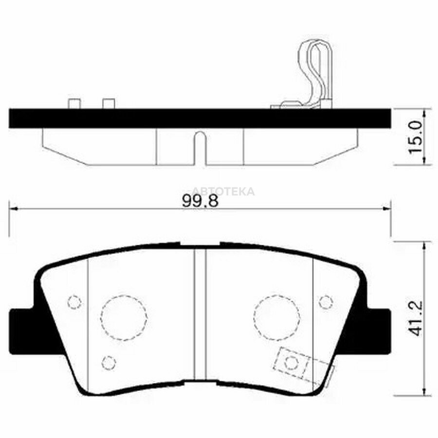 Колодки тормозные HSB HP0038 KIA OPIUS 07-09, AMANTI 06-09, SOUL 08-10, OPTIMA 11-, K-5 10- / HYUNDAI SONATA (YF-USA) 11-
