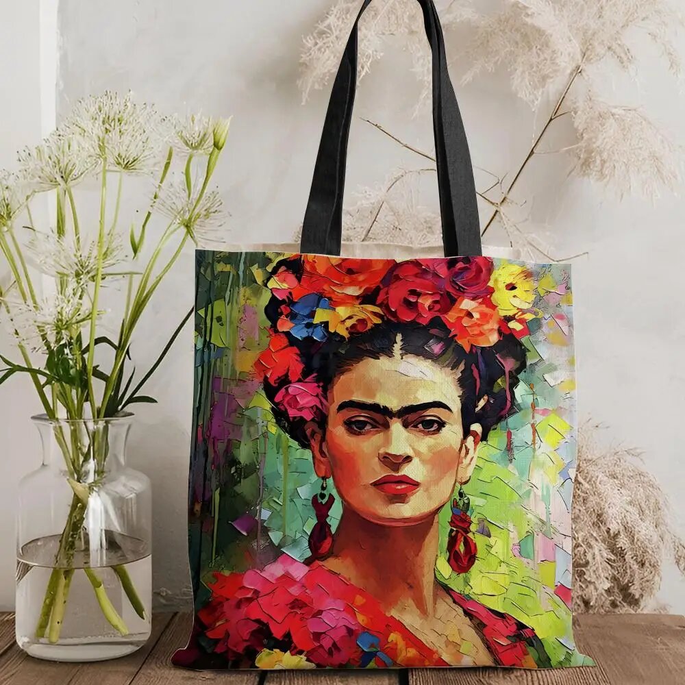 Сумка-шоппер F-Frida K-Kahlo 50x57cm, Черный, Black5