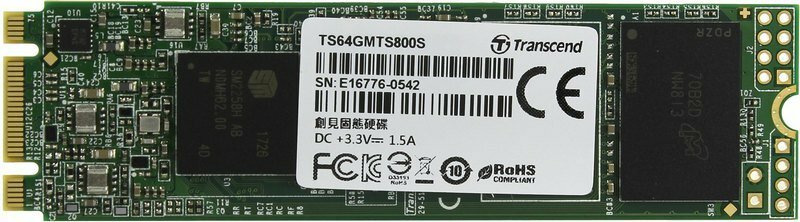 Жесткий диск SSD 64GB M2 Transcend TS64GMTS800S 450/80MBs