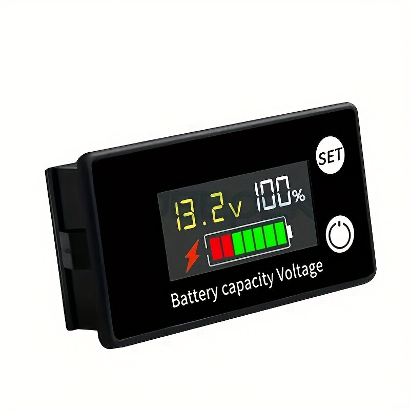 Индикатор емкости аккумулятора LCD цифровой измеритель напряжения для кислотных, литиевых и LiFePO4 батарей, для автомобиля и мотоцикла, 1 шт.