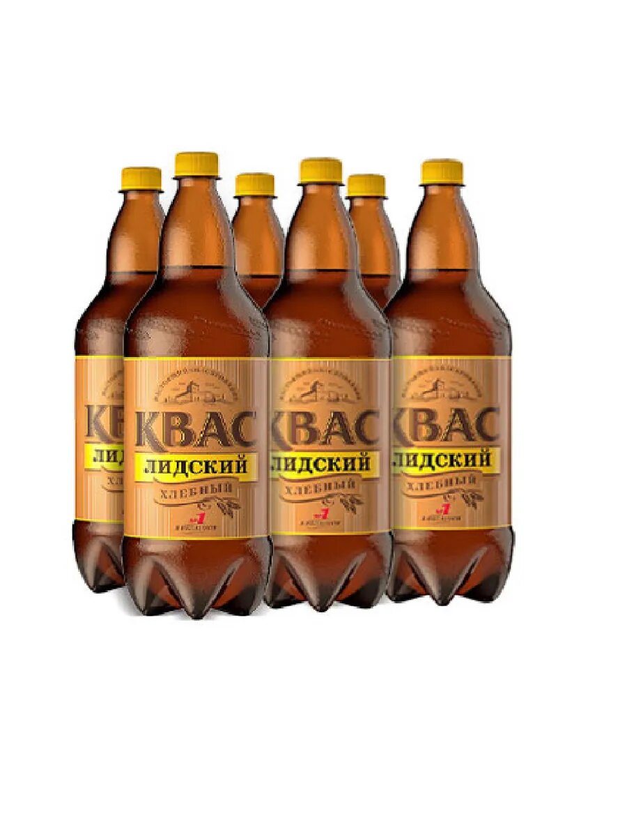 Лидский Квас Хлебный, 1,5л, 6 шт