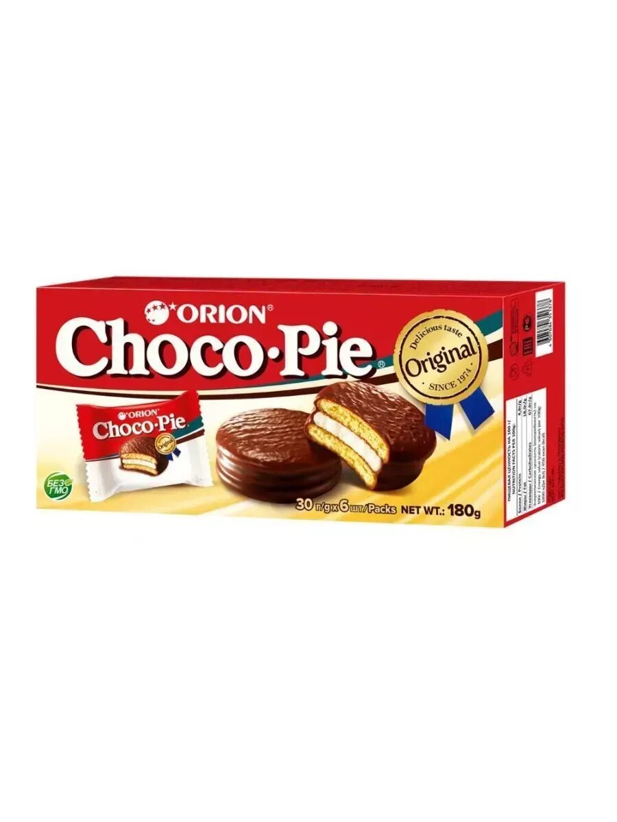 Orion Choco Pie Чокопай пирожное, 180 г
