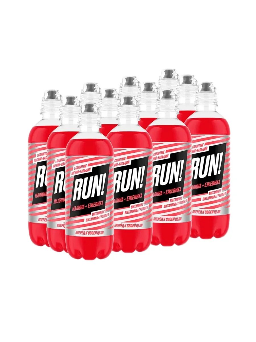 Run Напиток витаминный, малина ежевика, 0,5л, 12 шт